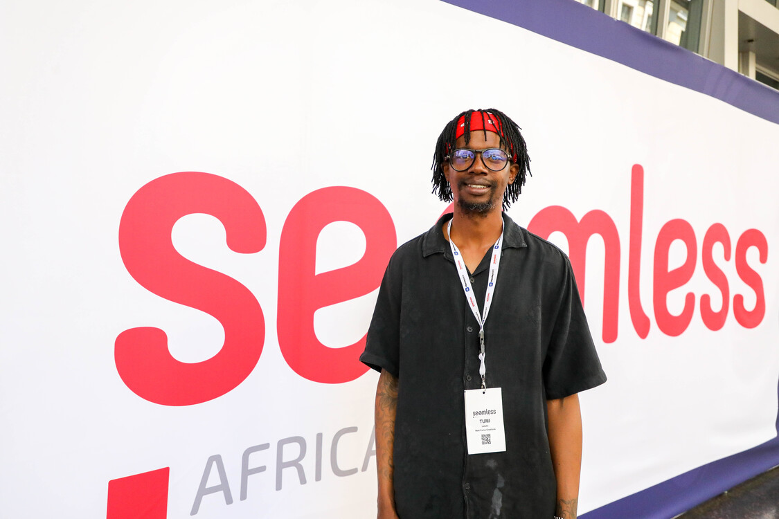 Tumi Letshaba co-founder of Next Curve Creation at the SEAMLESS summit ...